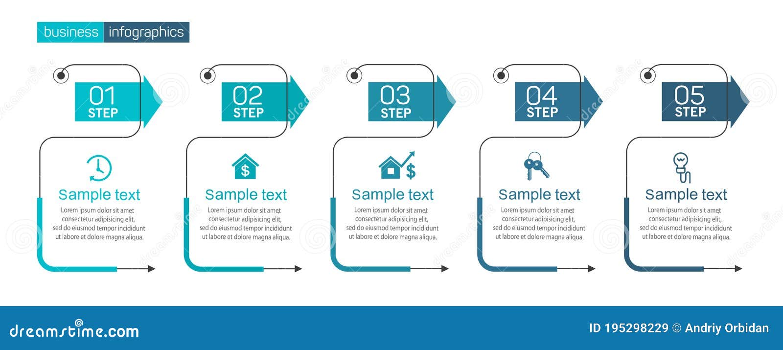 Number Steps 1 To 12 Infographic Vector Design | CartoonDealer.com ...
