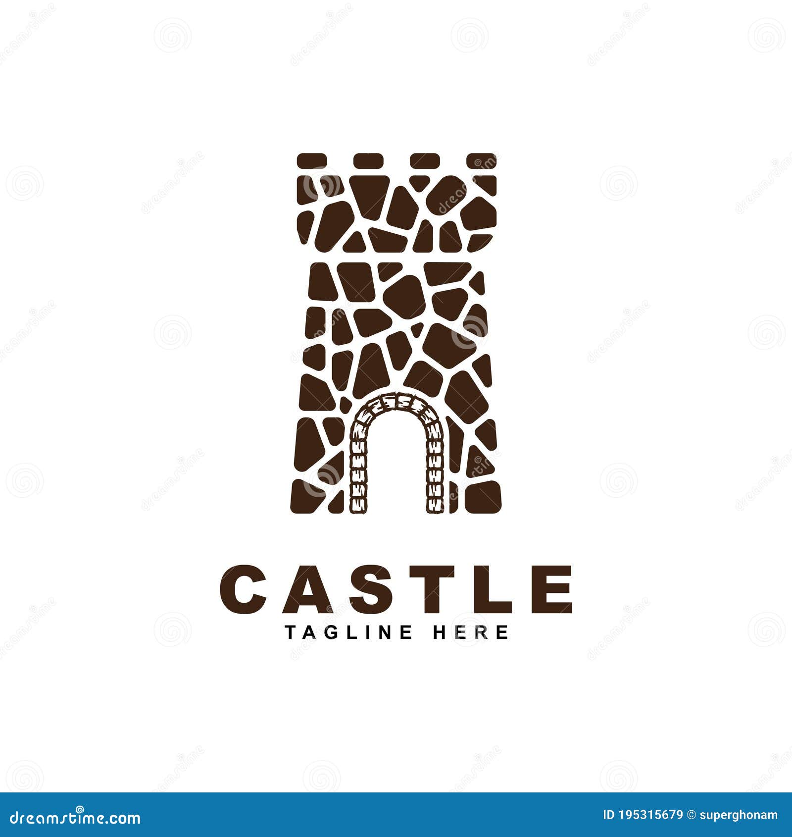 Castle Stone Logo Design Vector Template Stock Vector - Illustration of ...