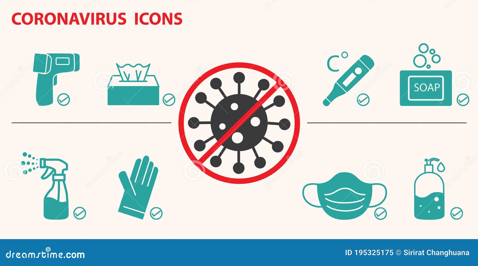 Covid 19 Coronavirus, Prevention Outbreak Disease Pandemic Virus Icons ...