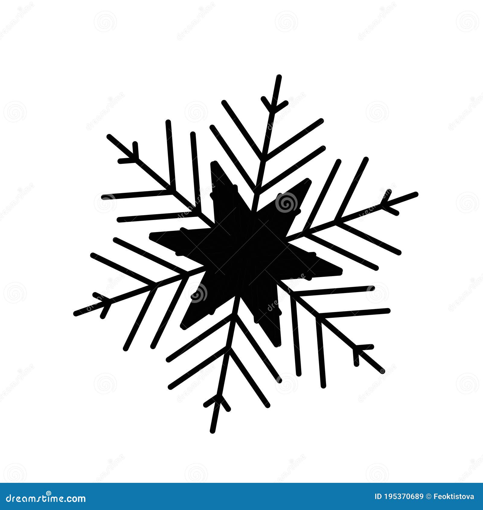 Vector Snowflake Icon. Illustration for Web Stock Vector - Illustration ...