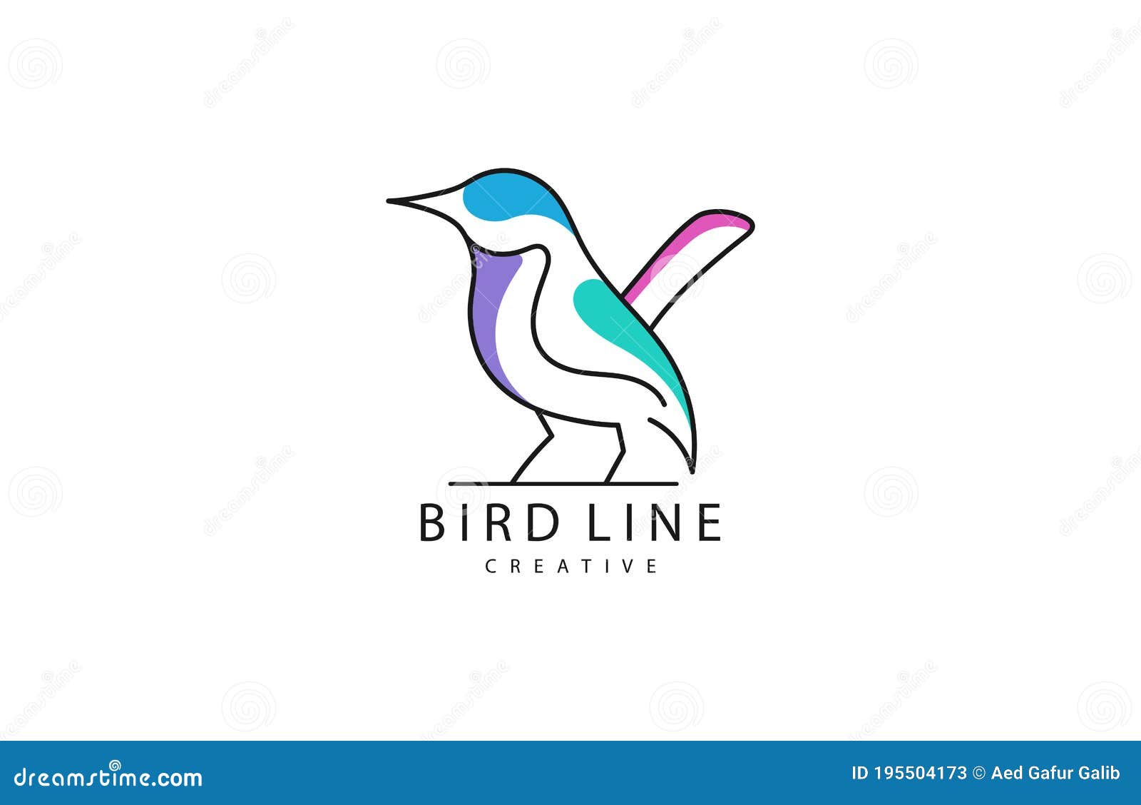 Cilibri Bird Logo. Modern Simple Design Isolated on White Stock Vector ...