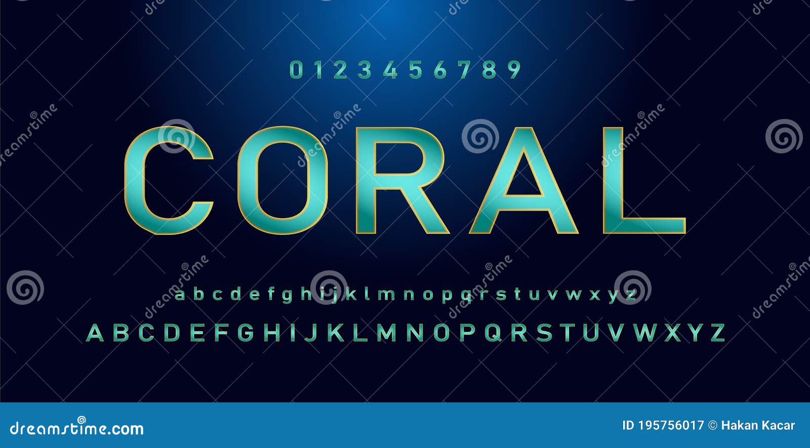 Coral Stylish Font. Vector 3d Font and Alphabet Stock Vector ...