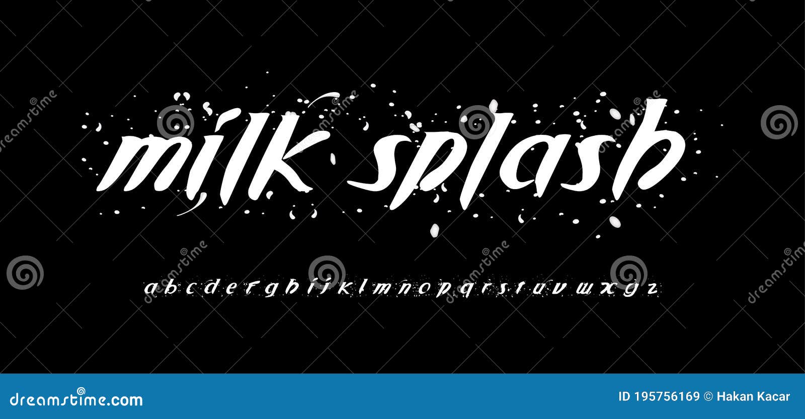 Milk Alphabet Vector Set. Yoghurt Or Cream Font. Dairy Lettering. White ...