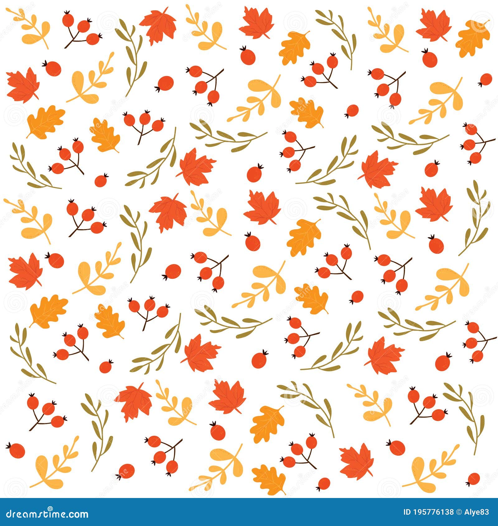 Seamless autumn pattern stock illustration. Illustration of pattern ...
