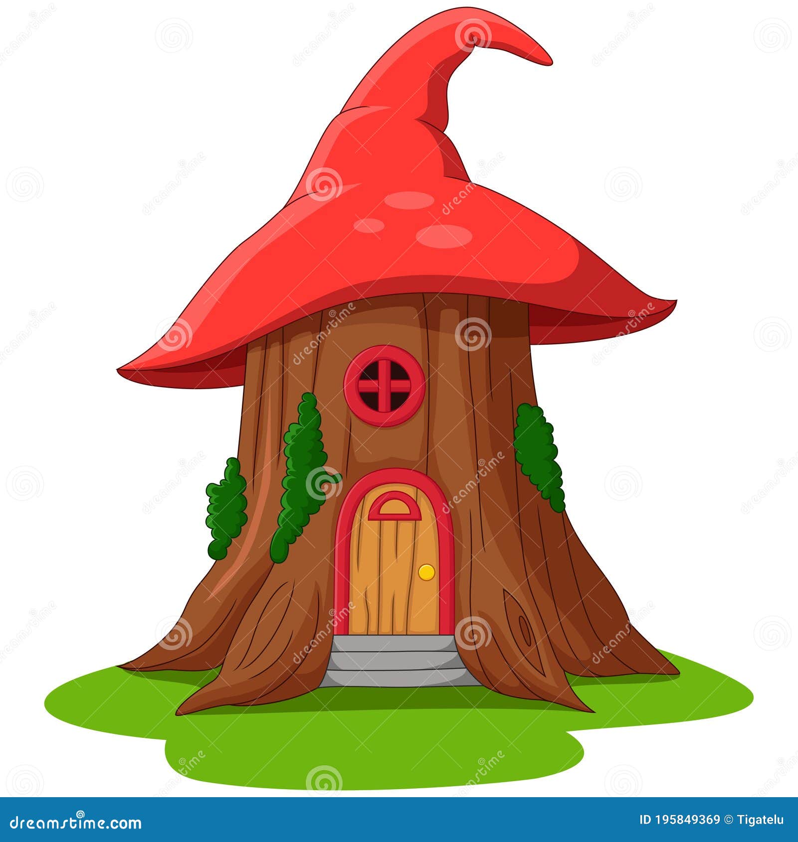 Cartoon Fairy Tale House Made of Hat Stock Vector - Illustration of ...