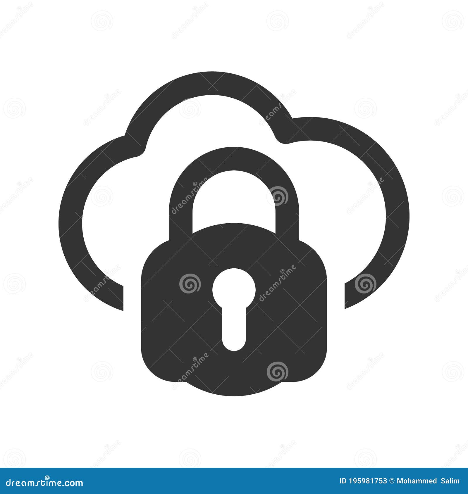 Cloud Network Security Icon Stock Vector - Illustration of cloud ...