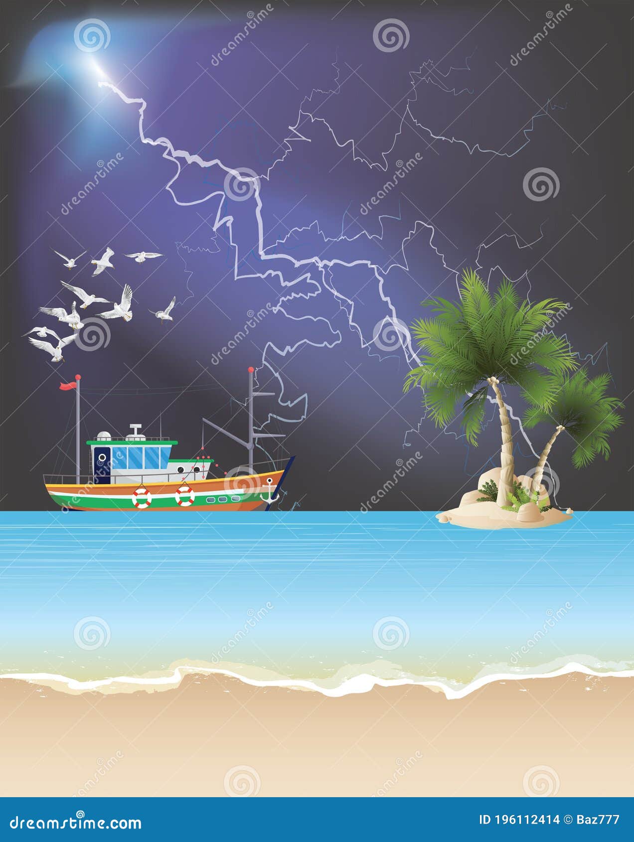 Trawler Boat Fishing At Night Royalty-Free Stock Photography ...