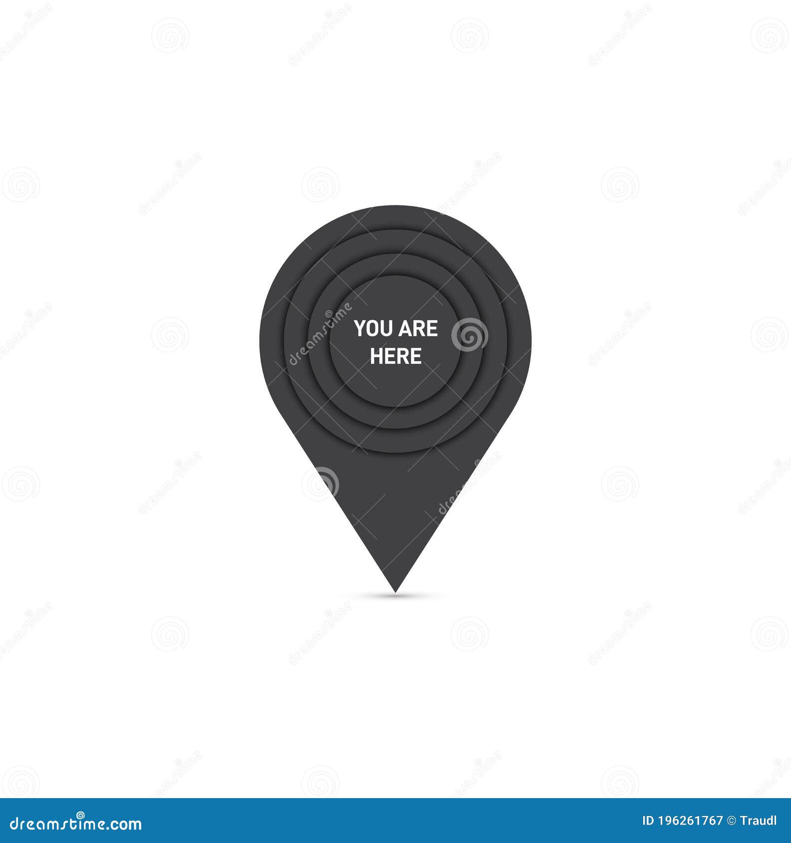 You are Here Map Indicator. Pin Icon Design. Vector Illustration Stock ...