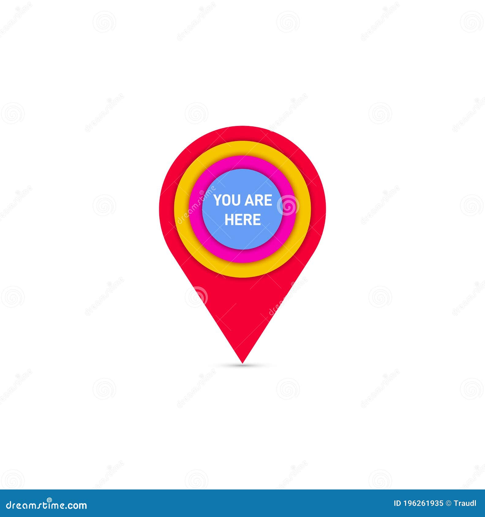 You are Here Map Indicator. Pin Icon Design. Vector Illustration Stock ...