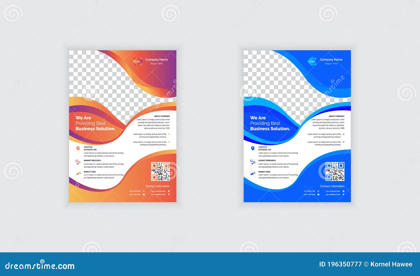Colorful Gradient Business Flyer Design Brochure Template and Vector ...