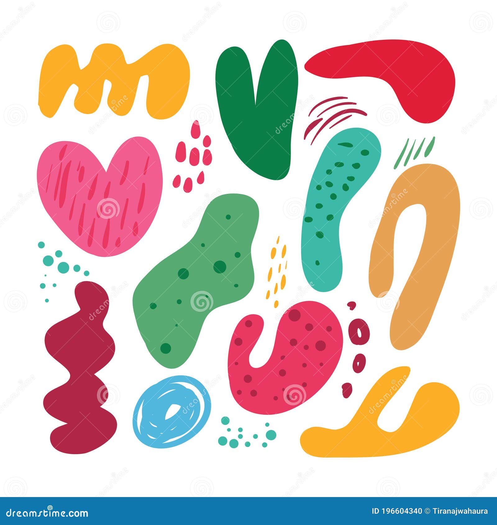 Cute Colorful Abstract Shape Element Stock Vector - Illustration of ...