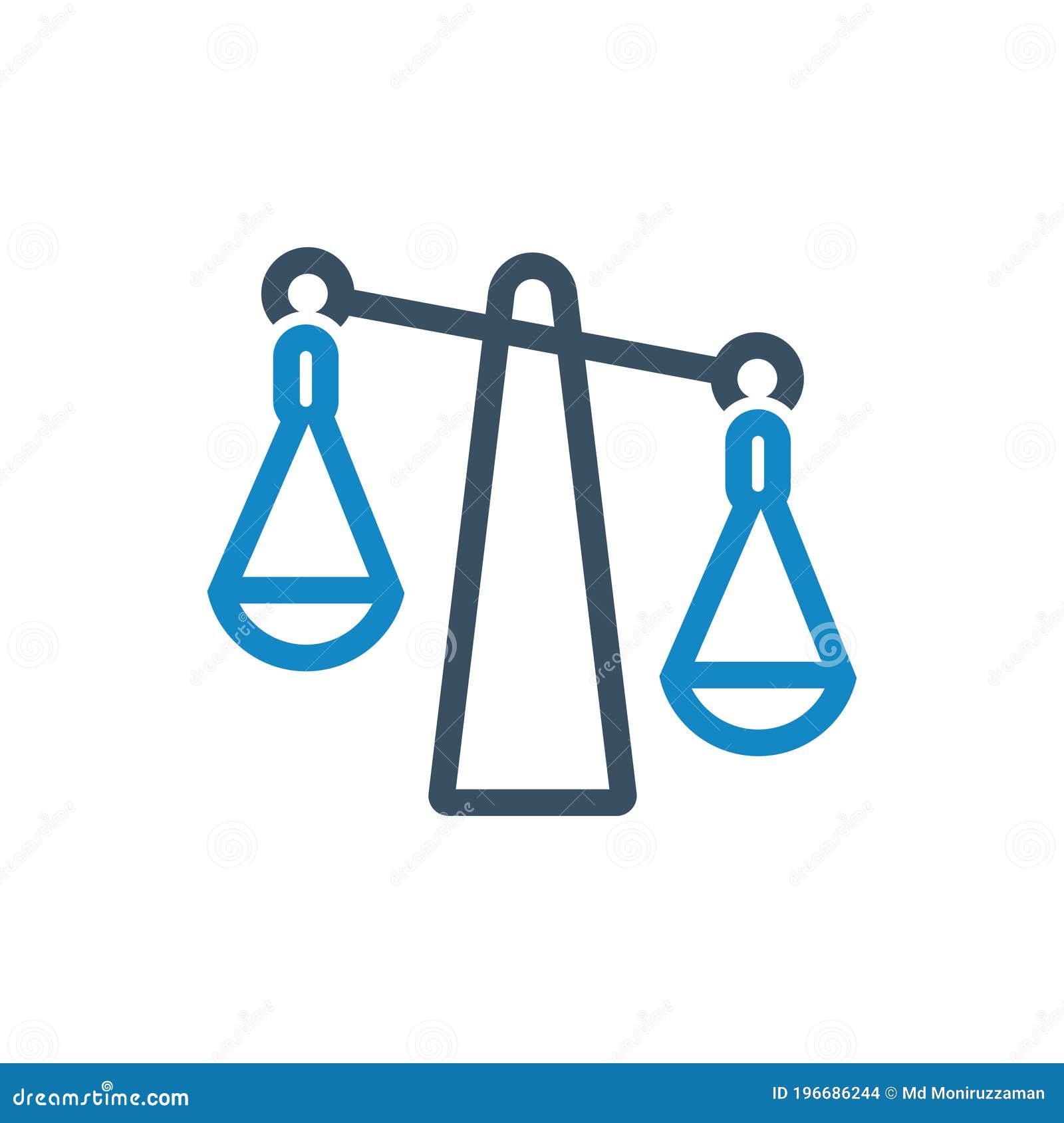 Balance Justice Law Scale Choice Icon Vector Illustration Stock ...