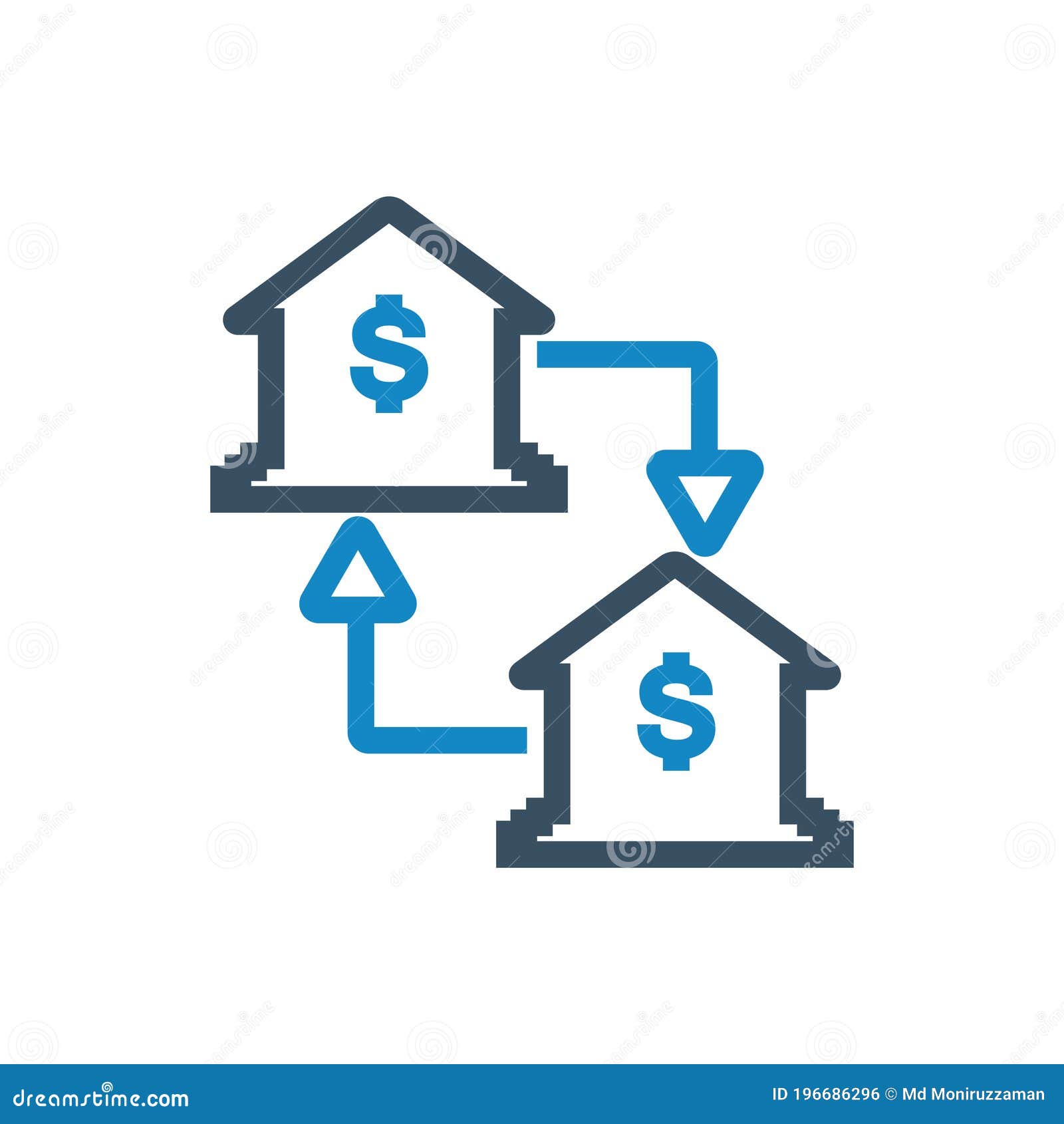 Bank Money Transfer Icon Vector IllustrationBank Money Transfer Icon ...