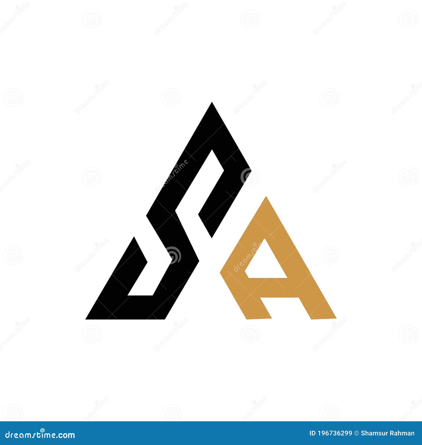 Initial Letter Sa Logo or As Logo Vector Design Template Stock Vector ...