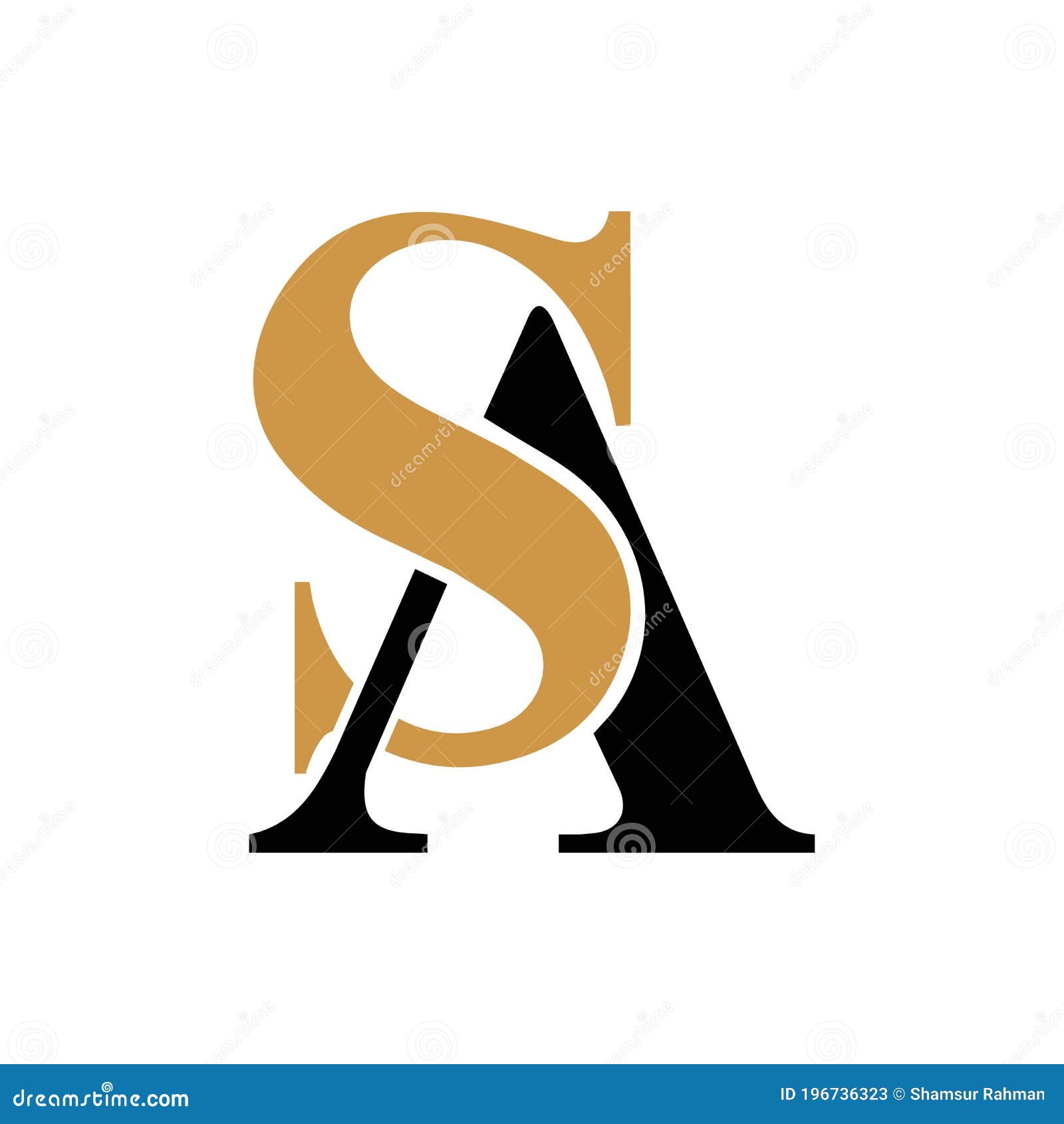 Initial Letter Sa Logo or As Logo Vector Design Template Stock Vector ...