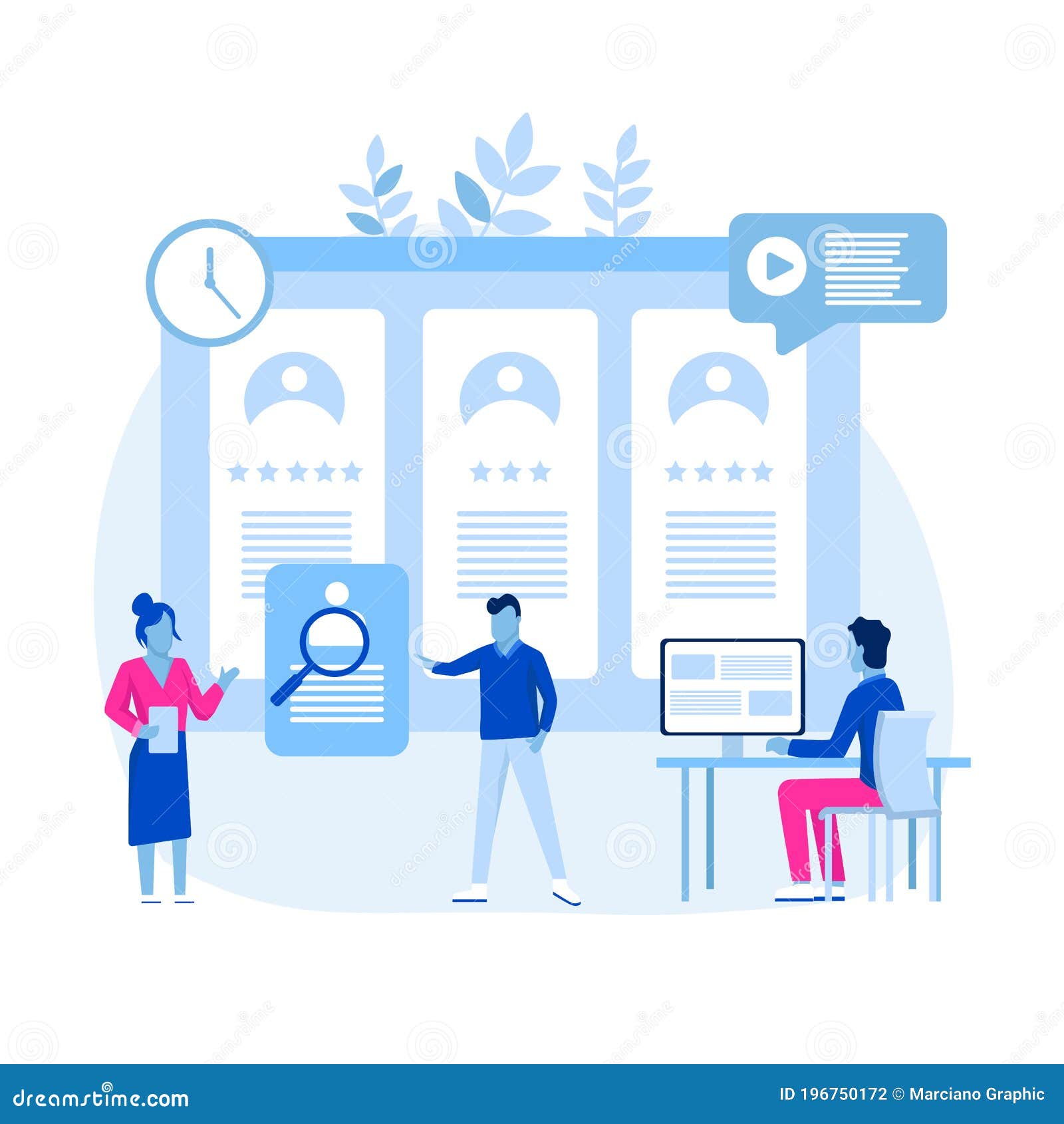 Recruitment Selection Icon Template Cartoon Vector | CartoonDealer.com ...