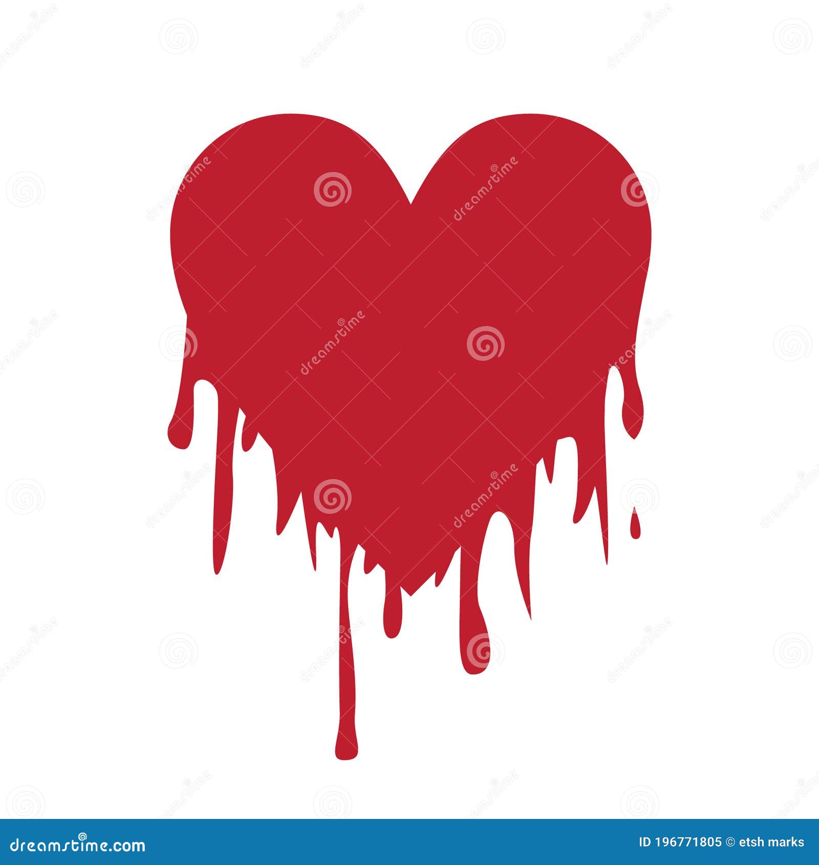 Isolated Vector Illustration of a Bleeding Heart. Stock Vector ...