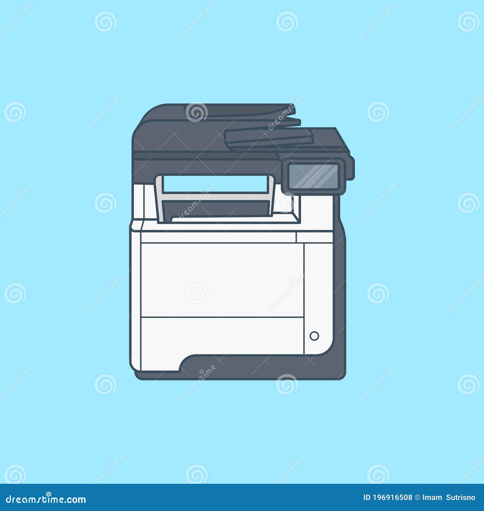 Realistic Printer Vector Isometric Illustration. | CartoonDealer.com ...