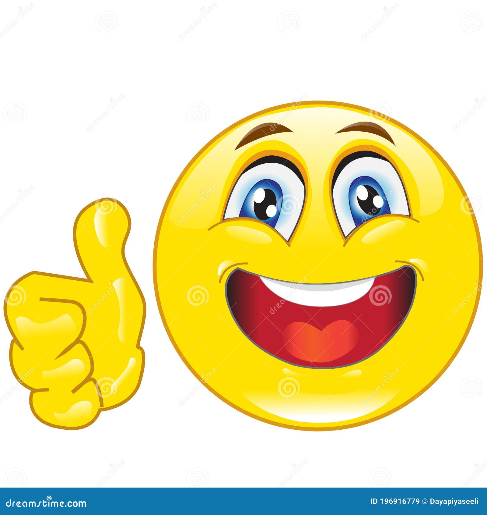 Yellow OK Thumbs Up Emoticon Stock Vector - Illustration of clipart ...