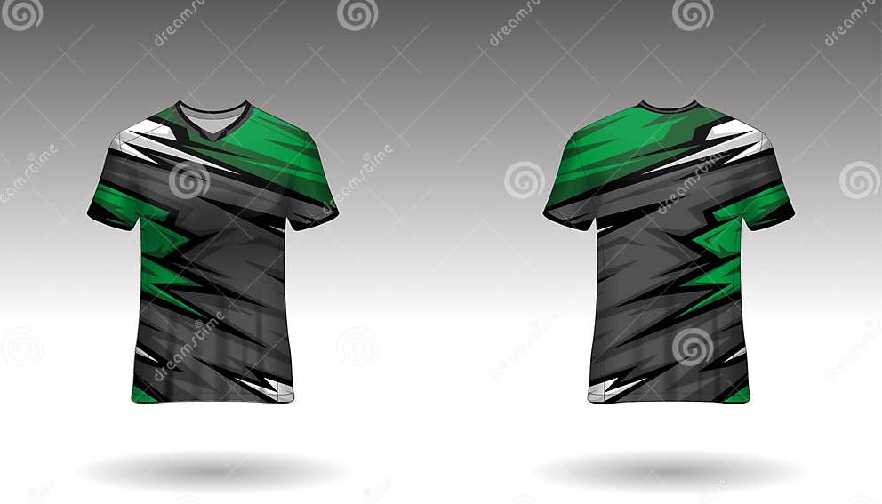 Football Club Football Jersey Design Vector. Uniform Front and Back ...