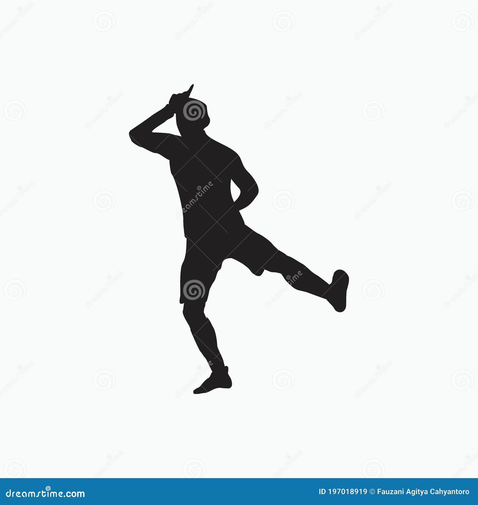 Silhouette Shot Putter Man , Vector Drawing | CartoonDealer.com #113375701