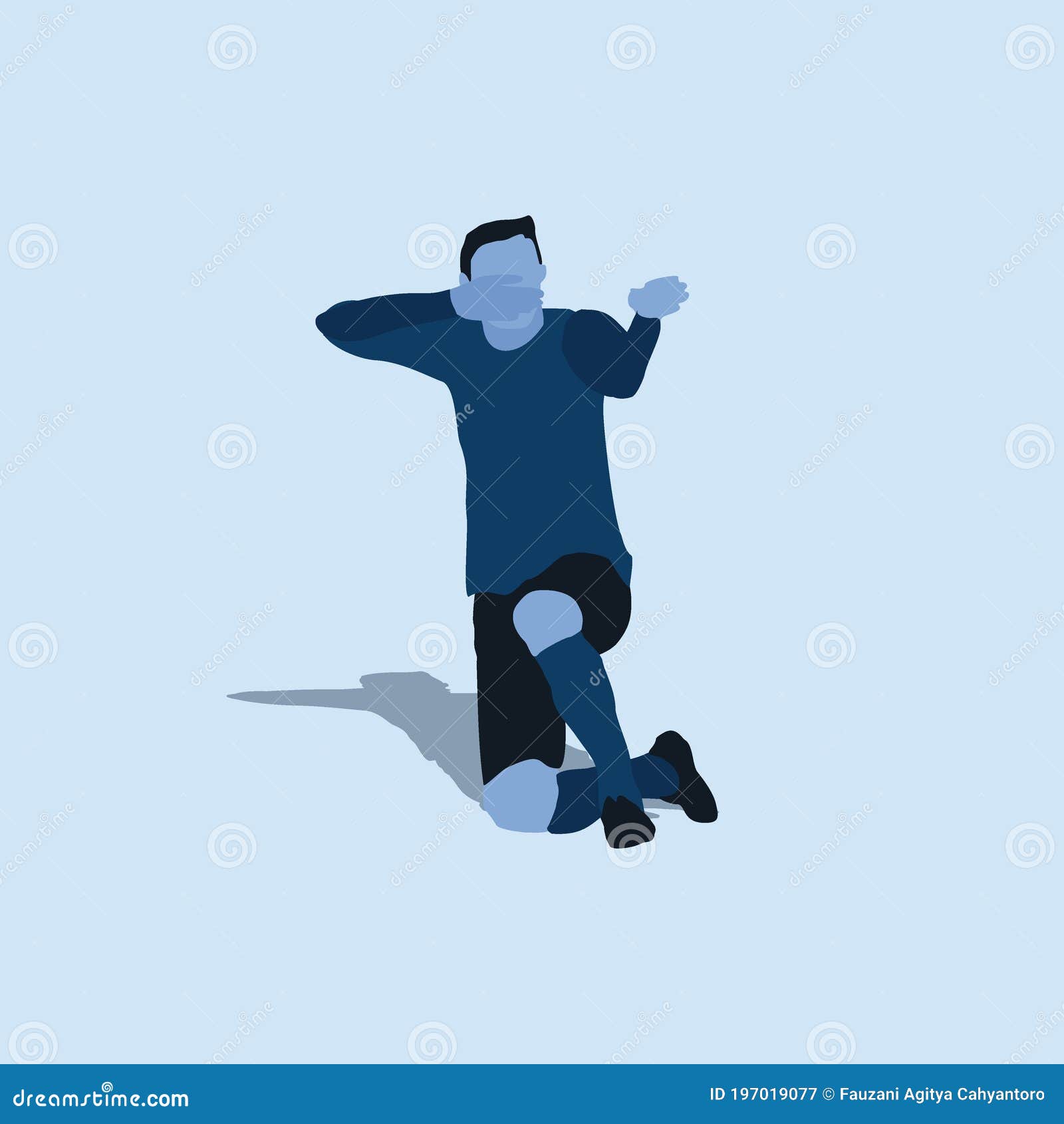 Take the Aim Goal Celebration - Two Tone Illustration Stock Vector ...