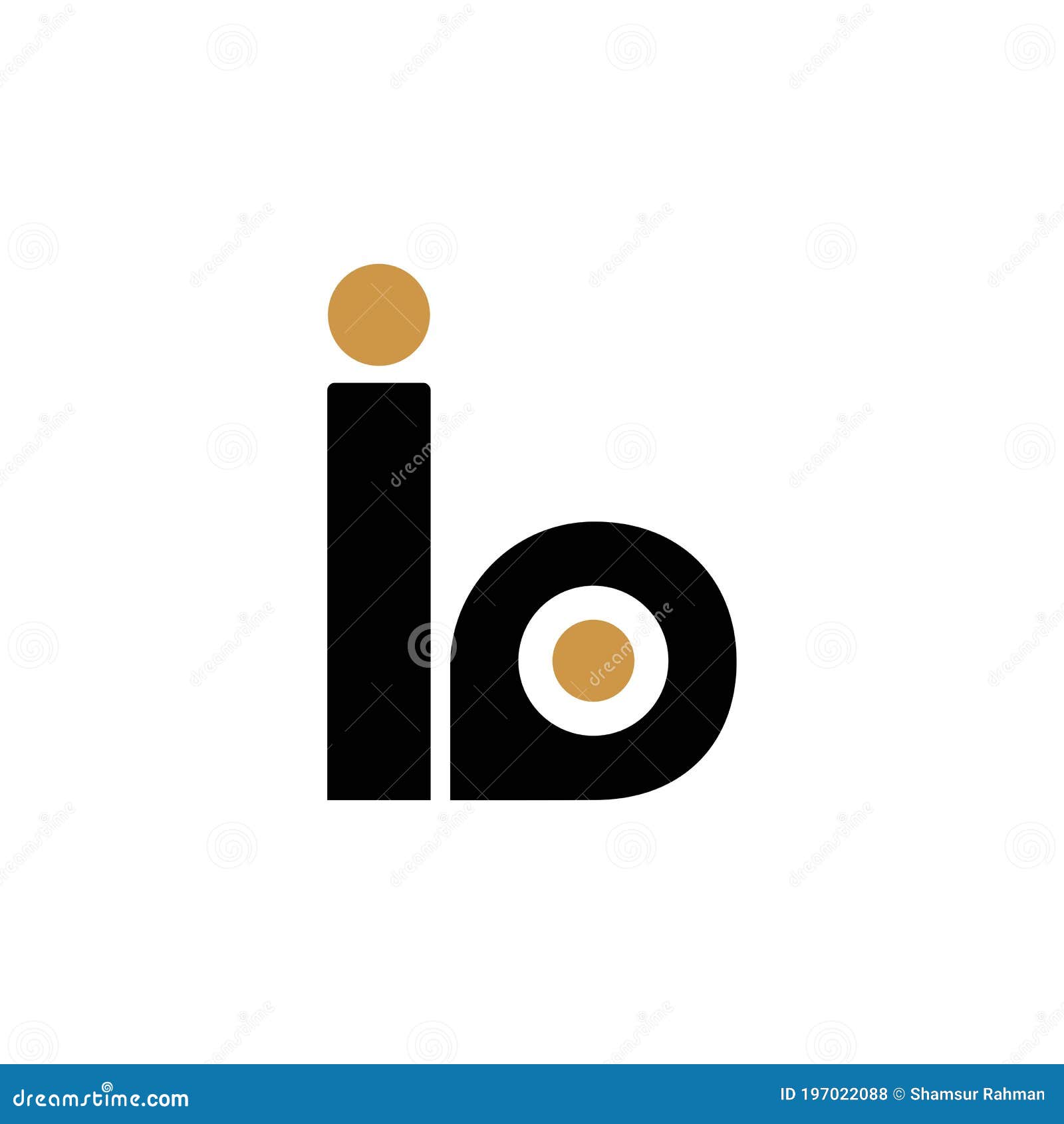 Initial Letter Ib Logo or Bi Logo Vector Design Template Stock Vector ...