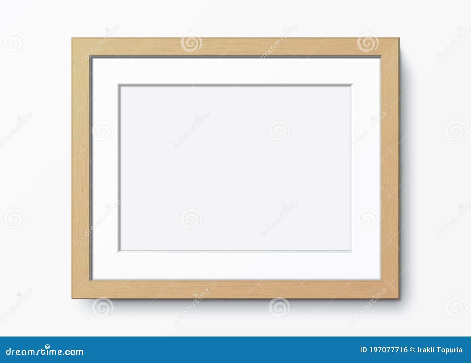 Vector wooden frame. stock vector. Illustration of horizontal - 197077716