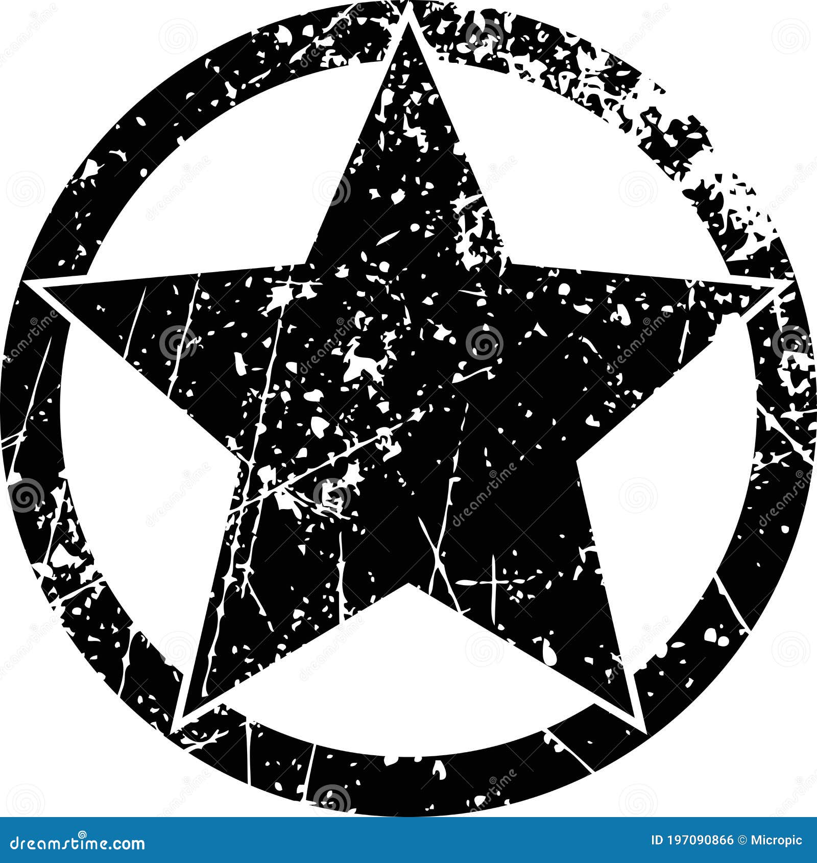 Usa Us Army Star Logo with Grunge Effect Stock Vector - Illustration of ...
