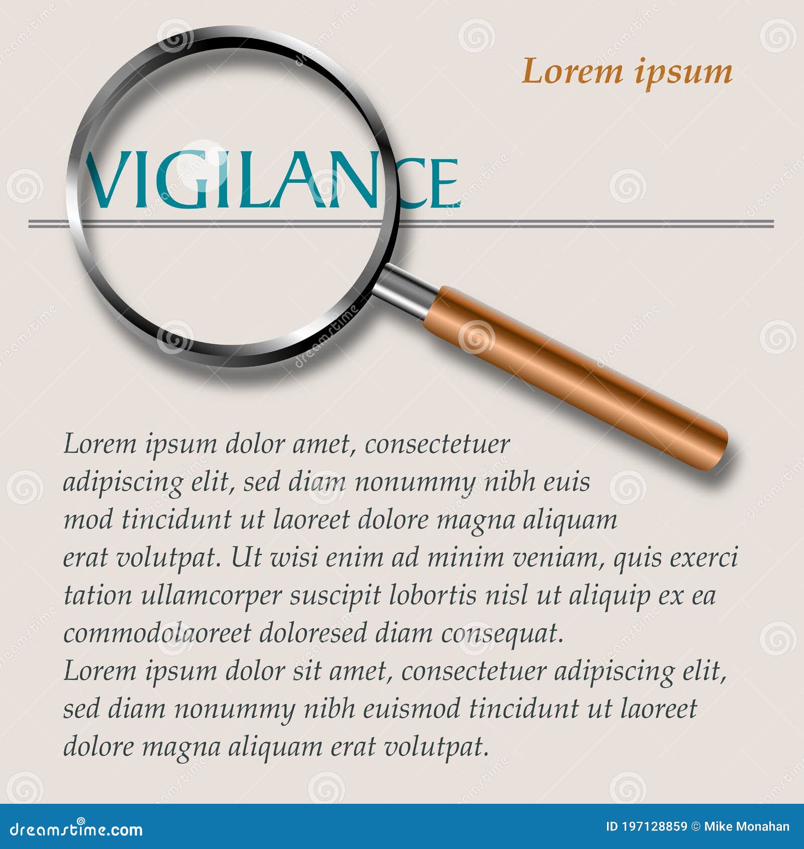 A Vigilance Graphic As a Page Layout Design Stock Vector - Illustration ...