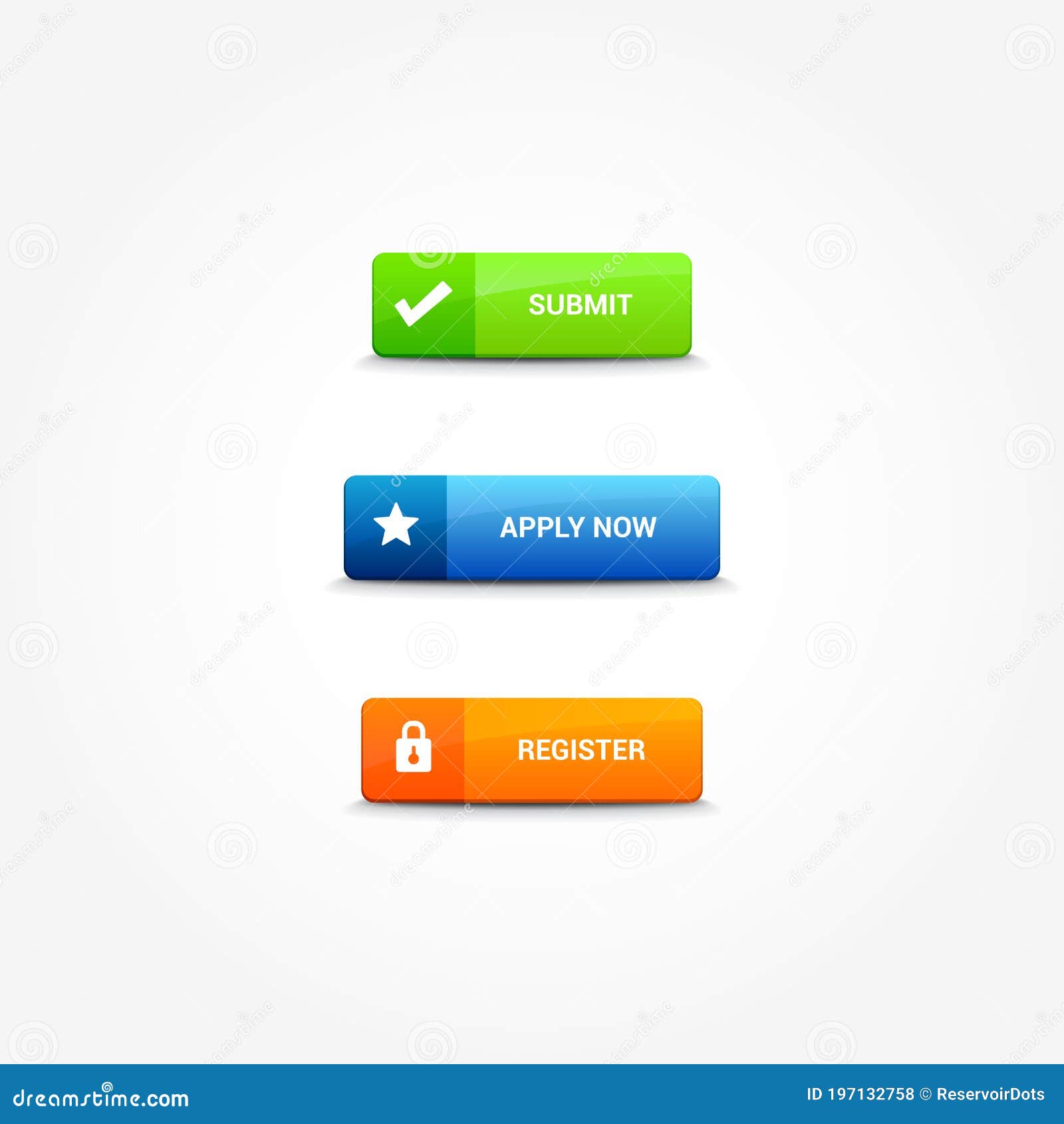 Submit, Apply Now & Register Buttons Stock Vector - Illustration of ...
