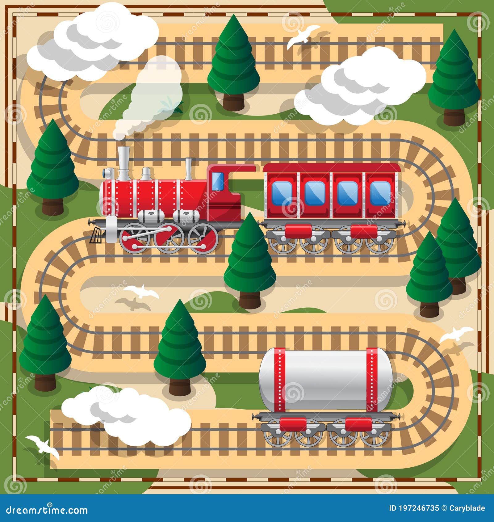 Railway. stock vector. Illustration of transport, travel - 197246735