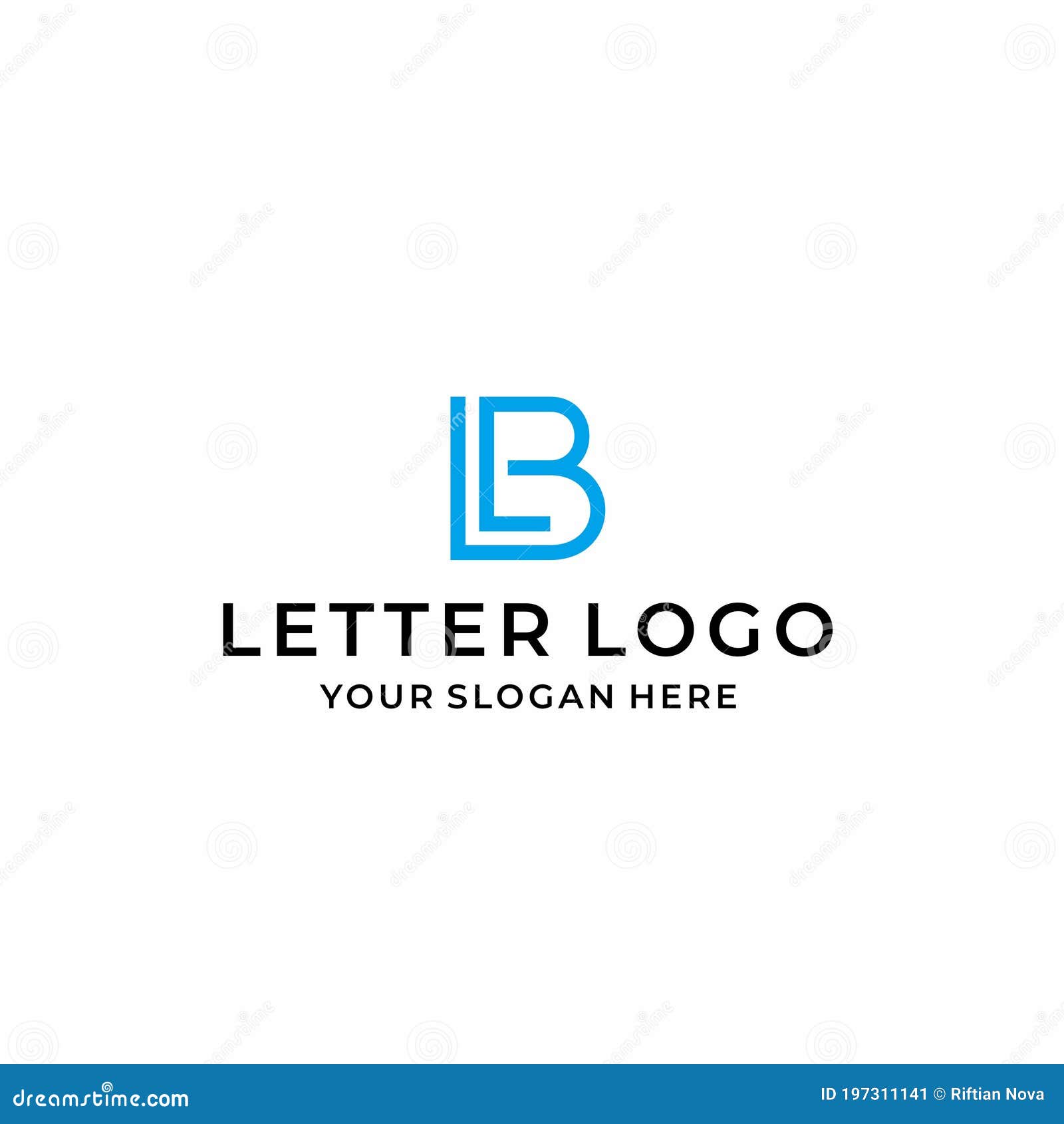LB_INITIALS stock vector. Illustration of logo, modern - 197311141