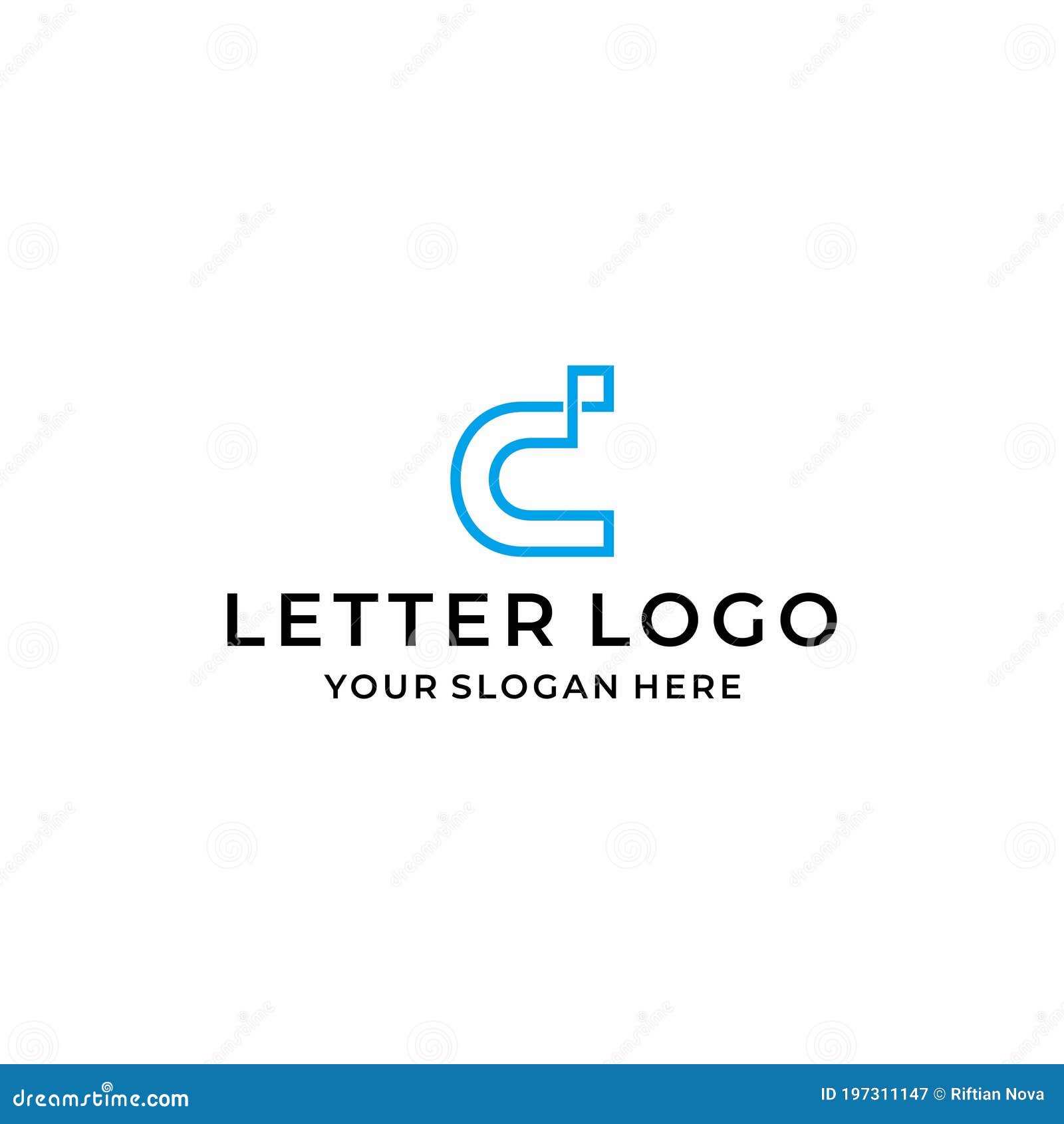 C_DIGITAL_LOGO stock vector. Illustration of logo, logotype - 197311147