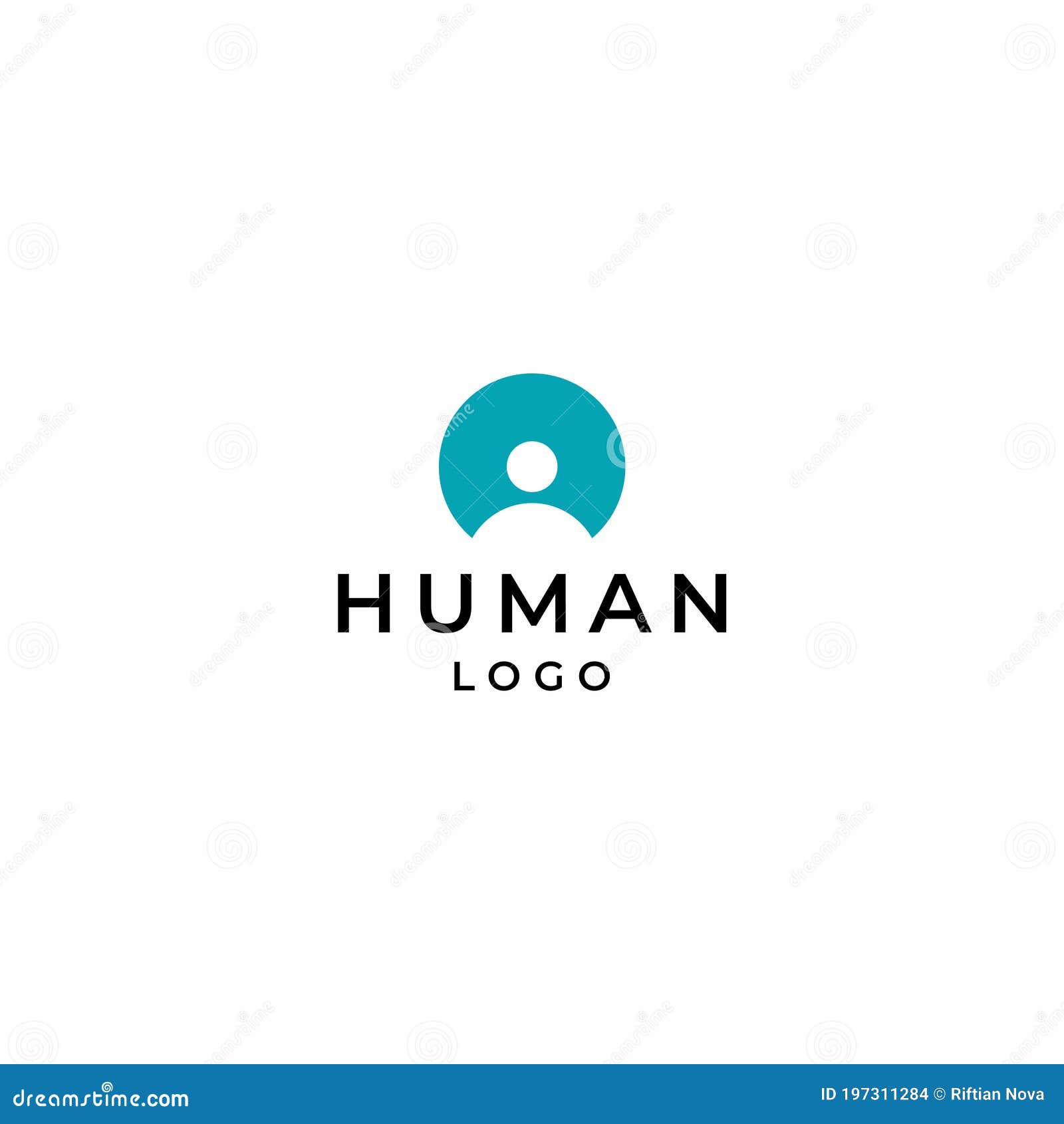 SINGLE_HUMAN_LOGO stock vector. Illustration of interface - 197311284