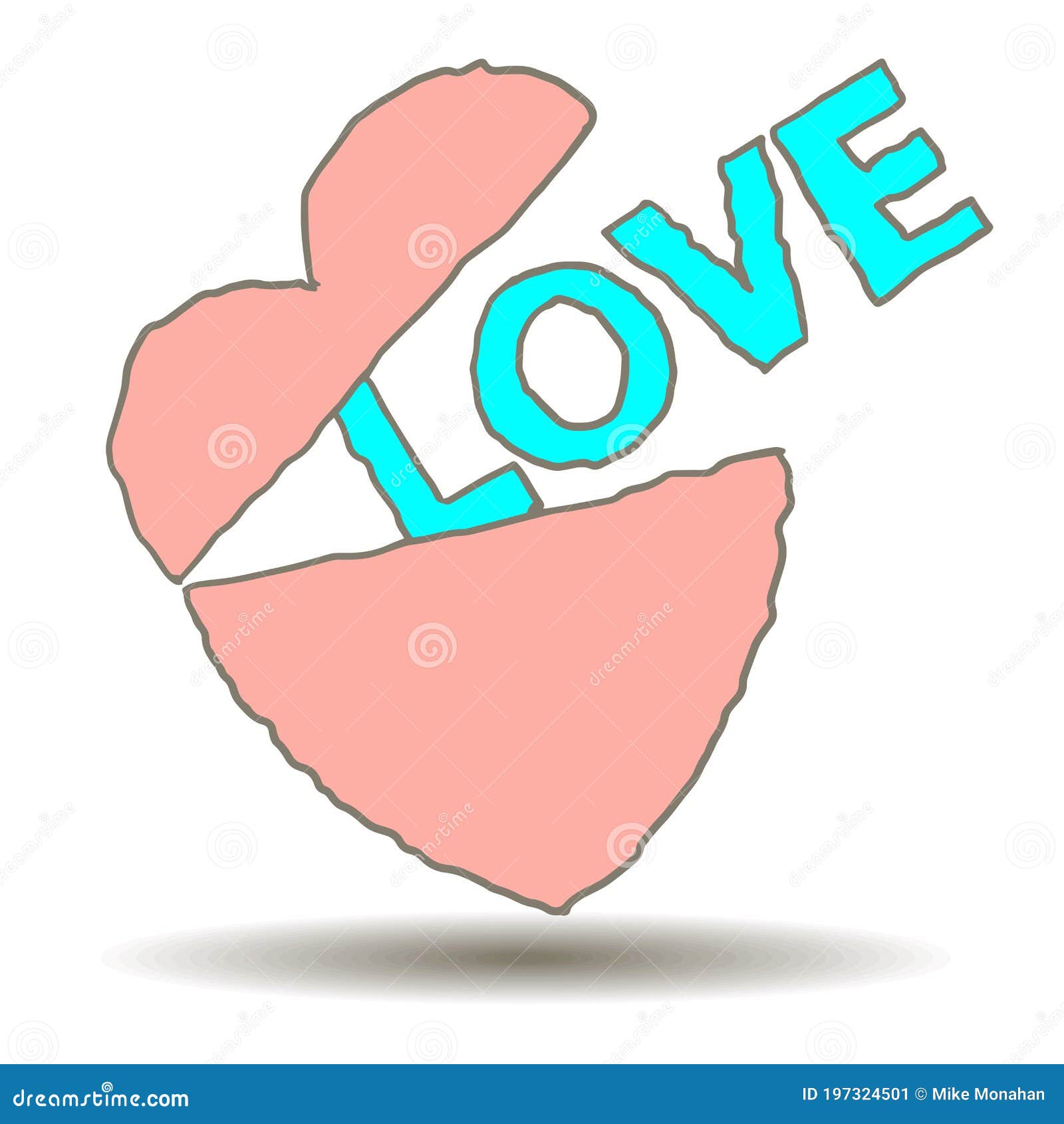 A Heart Outpouring Love Hand Drawn Graphic Stock Vector - Illustration ...