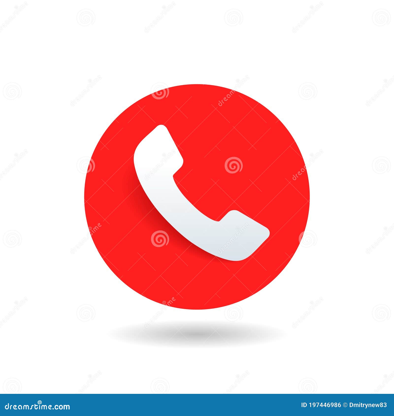 Phone Button for Website Header Stock Vector - Illustration of button ...
