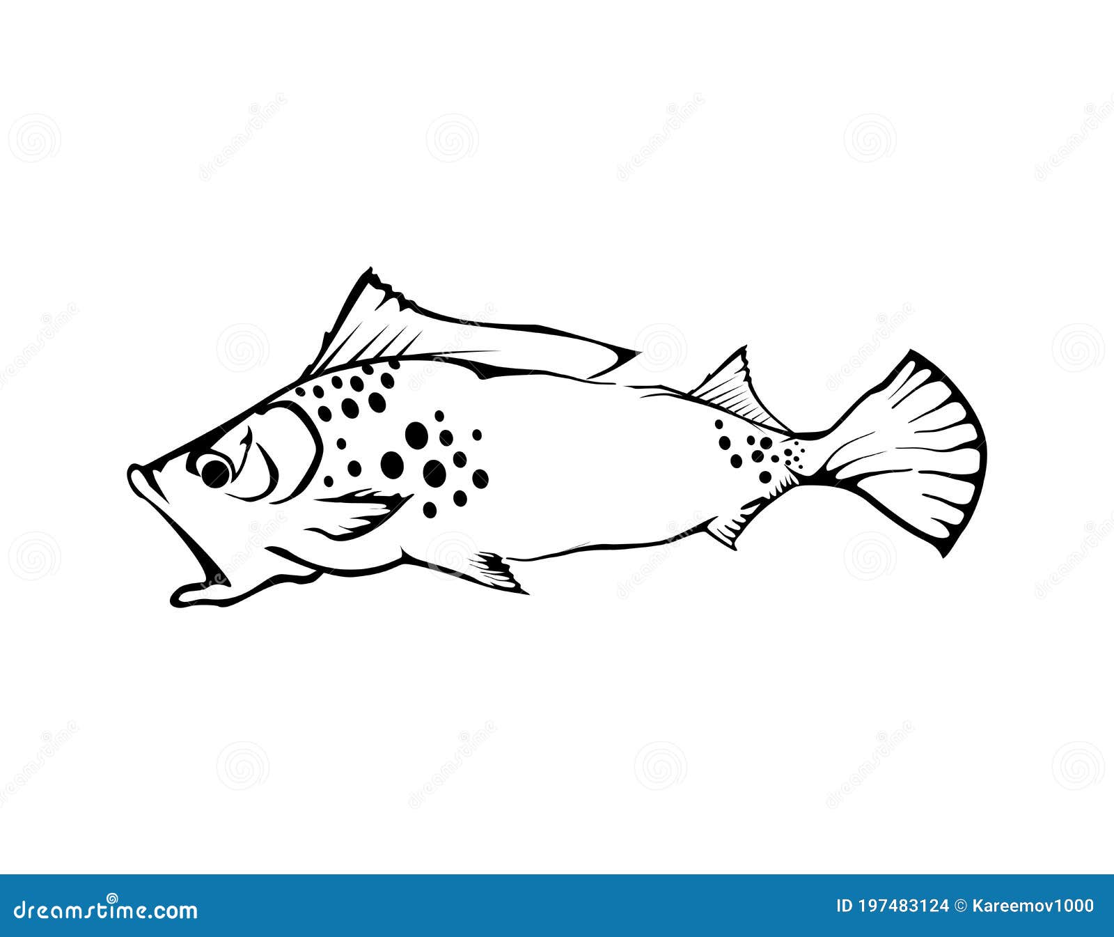 Fish Hand Drawn Vector Illustrations Stock Vector - Illustration of ...
