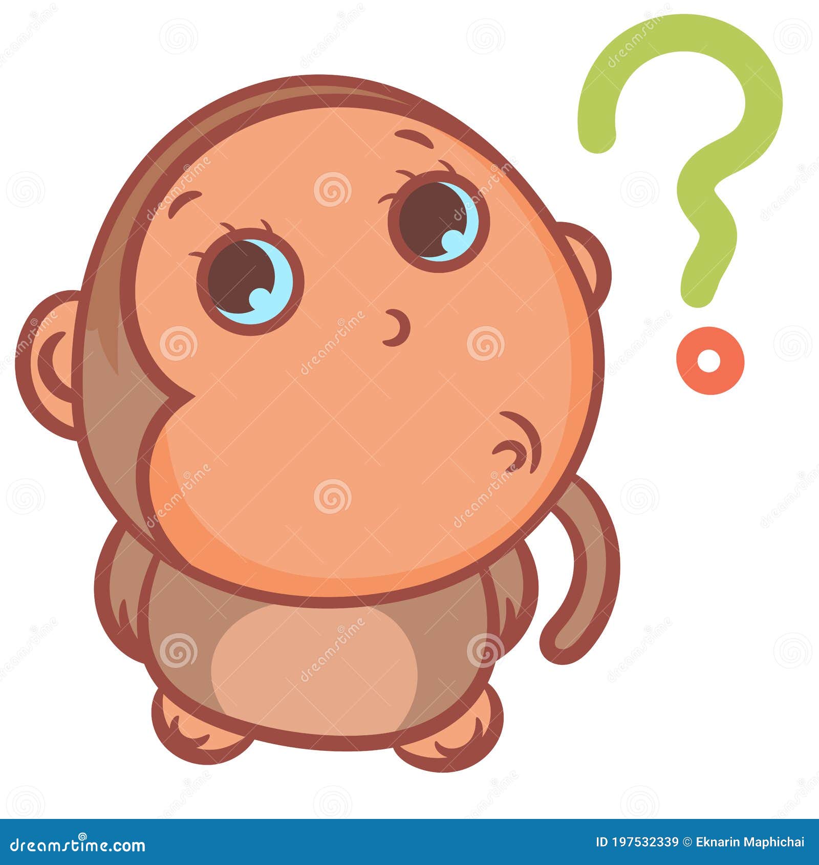 Confused Monkey Cartoon