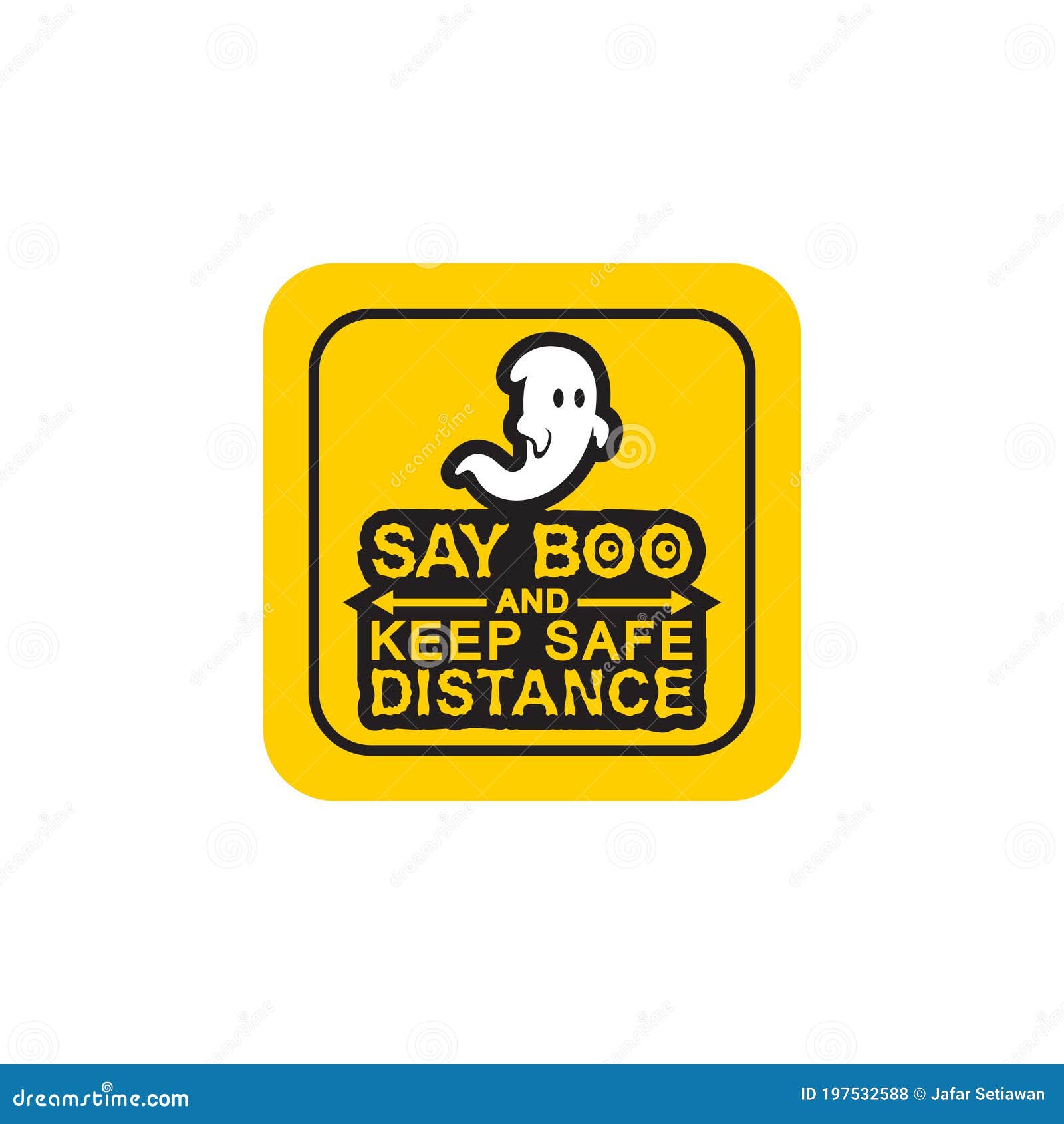 Signs With Keep Safe Distance, Social Distancing Cartoon Vector ...