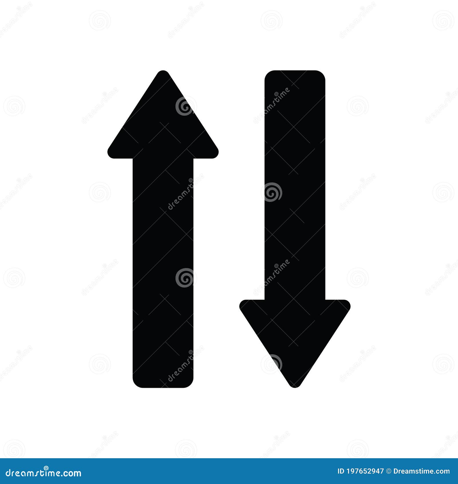 Up and Down Arrow Sign Icon Vector Stock Vector - Illustration of ...