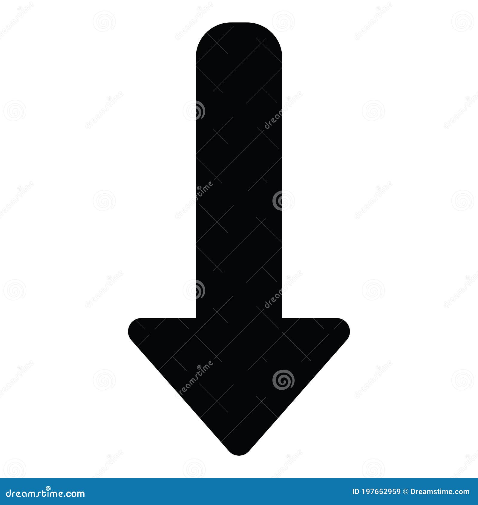 Down Arrow Sign Icon Vector Stock Vector - Illustration of choose ...