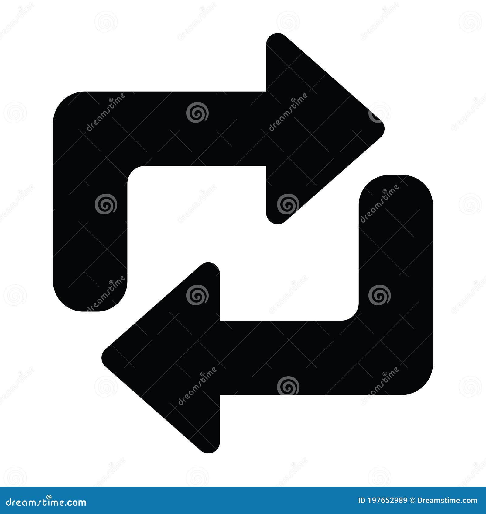 Rotation sign icon stock vector. Illustration of cursor - 197652989