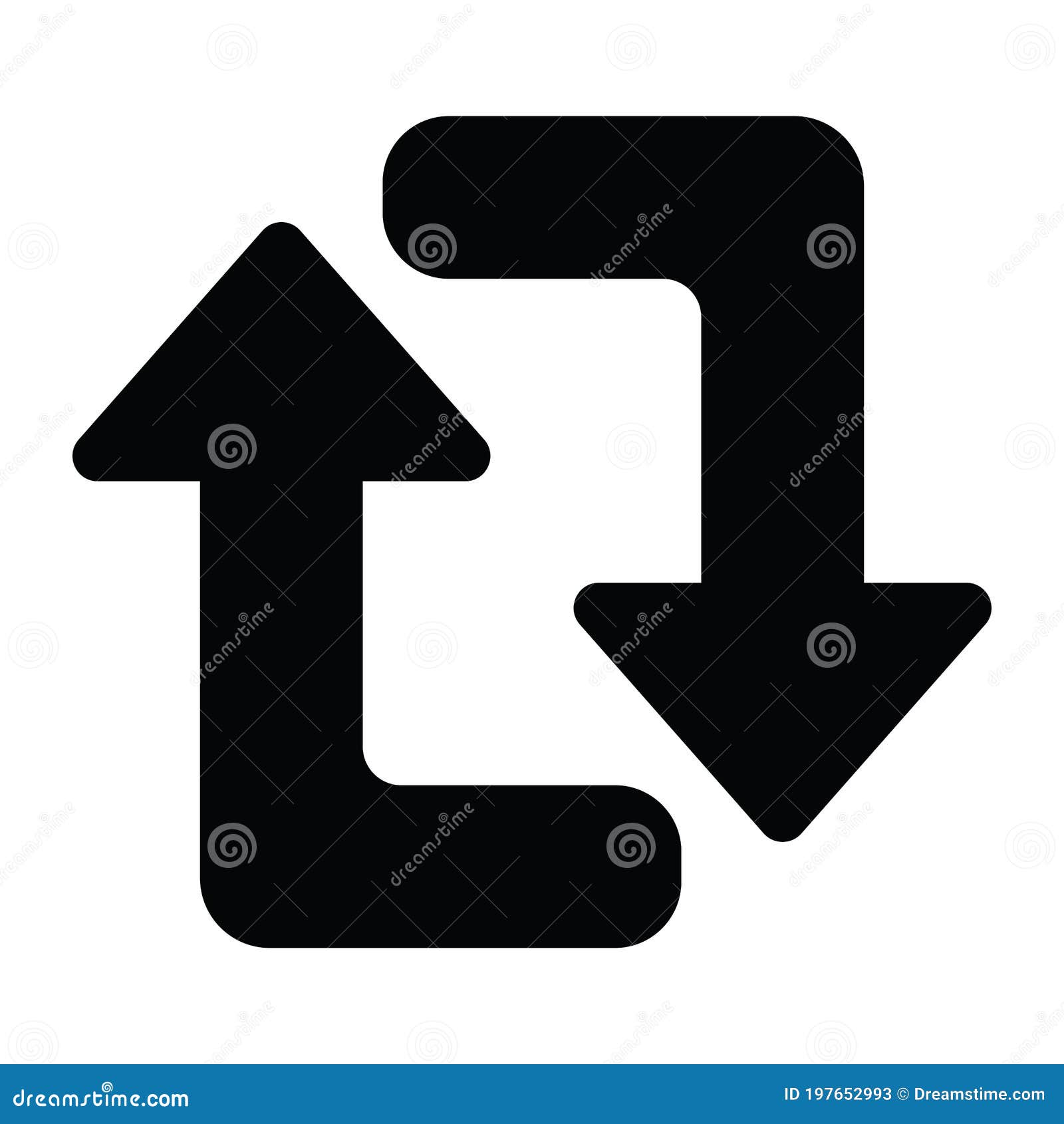 Rotation sign icon vector stock vector. Illustration of pointing ...