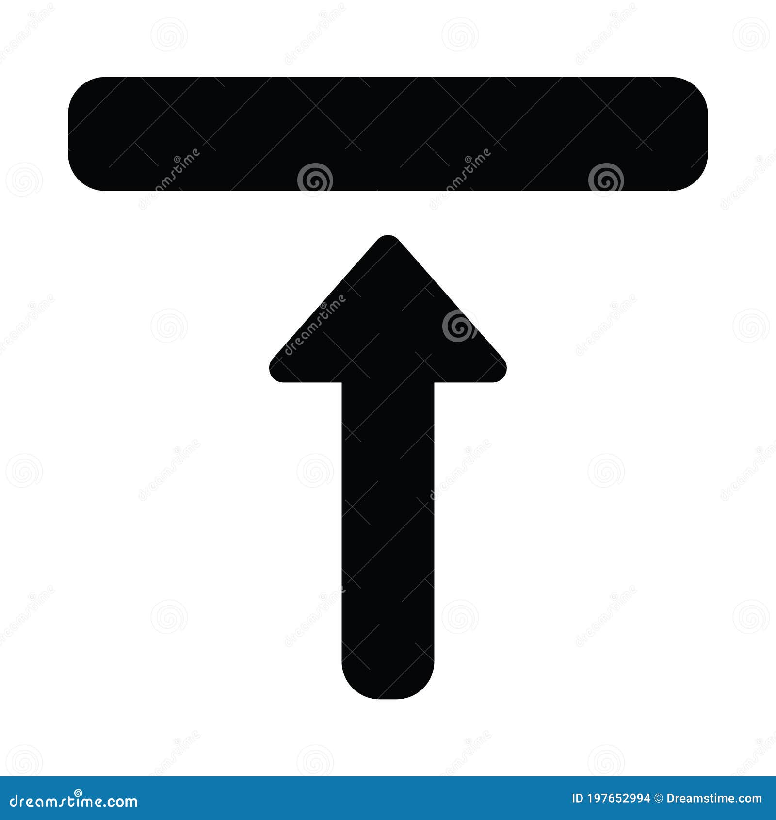 Up arrow sign icon stock vector. Illustration of move - 197652994