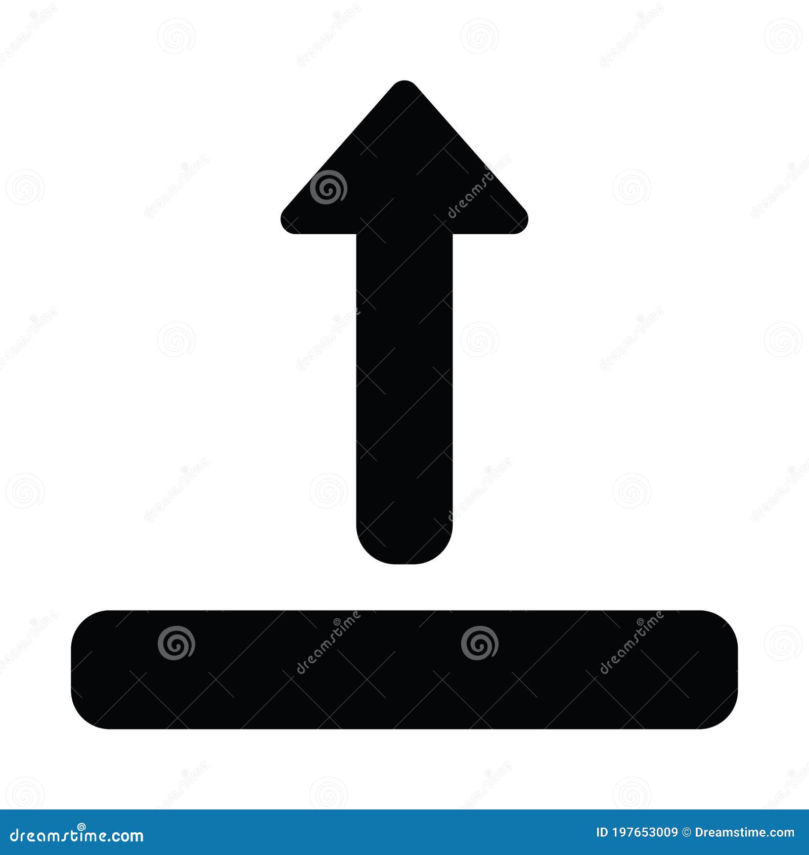 Up arrow sign icon vector stock vector. Illustration of next - 197653009