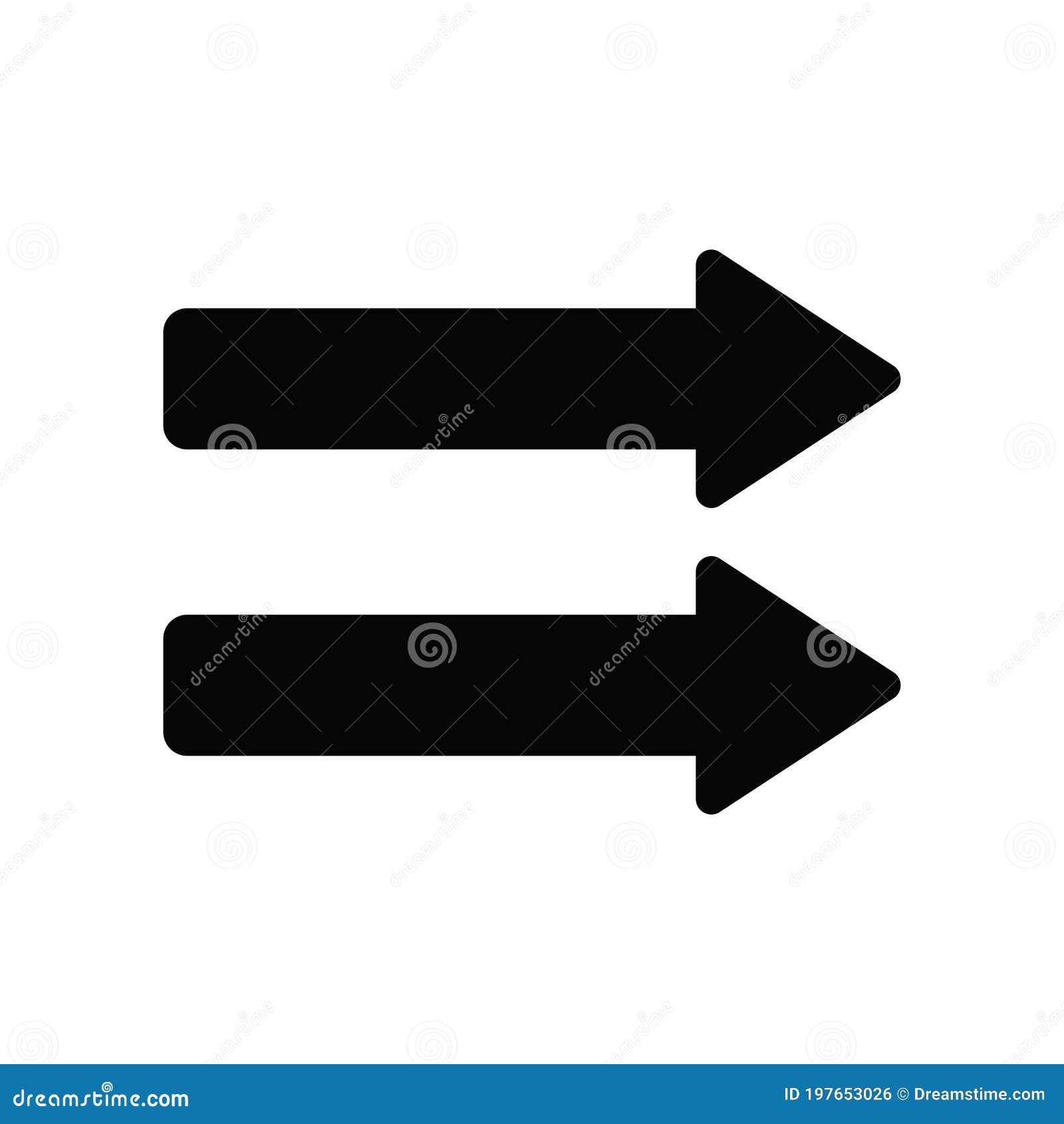 Right arrow sign icon stock vector. Illustration of indicator - 197653026