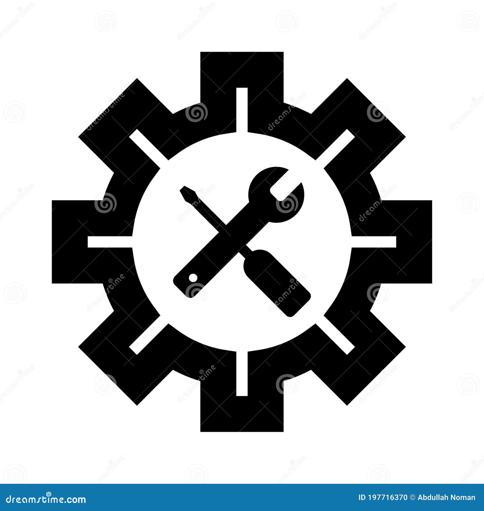 Setting tools icon vector stock vector. Illustration of equipment ...