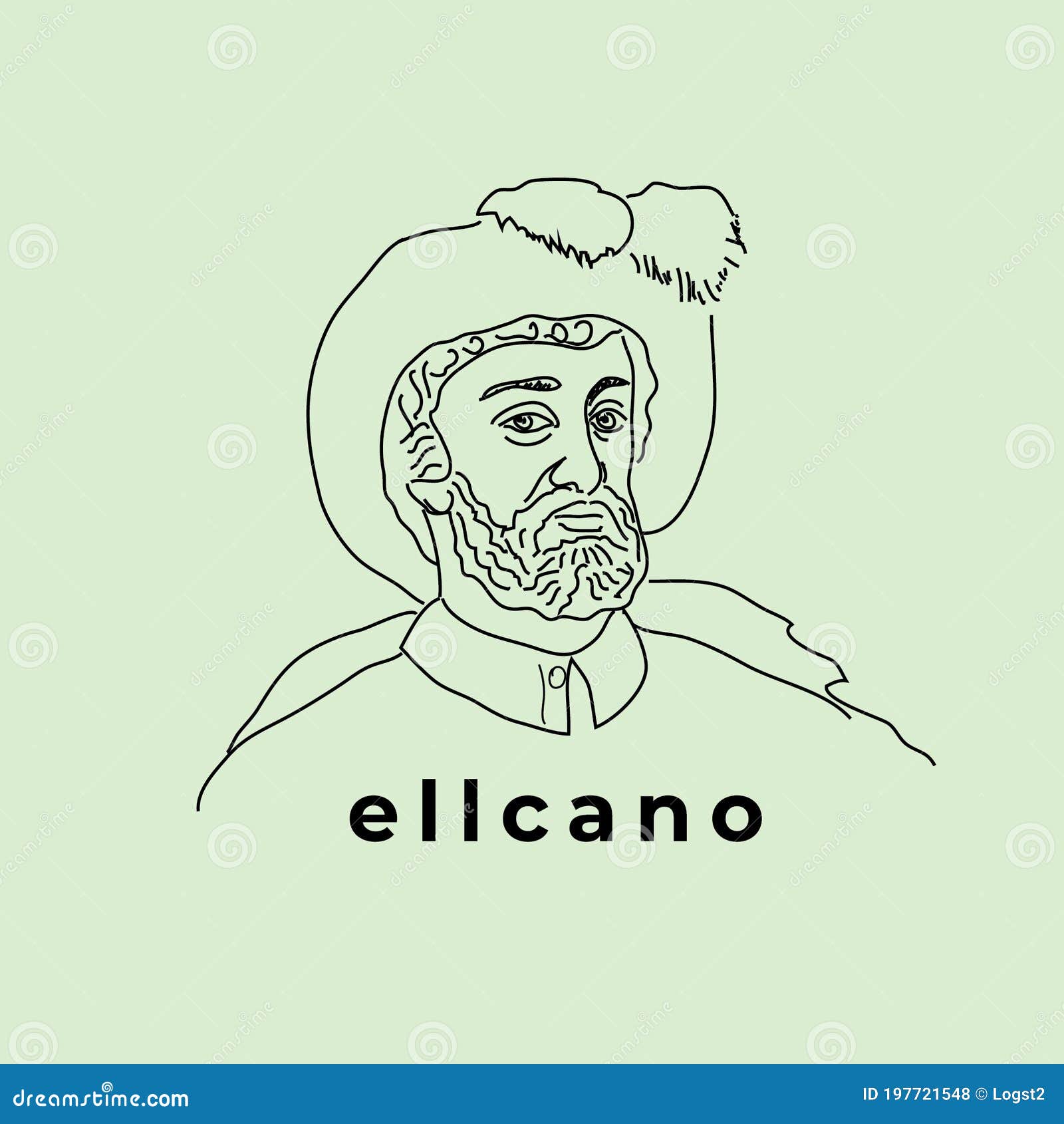 Spanish Conquistador Pointing Cartoon Circle Vector Illustration ...