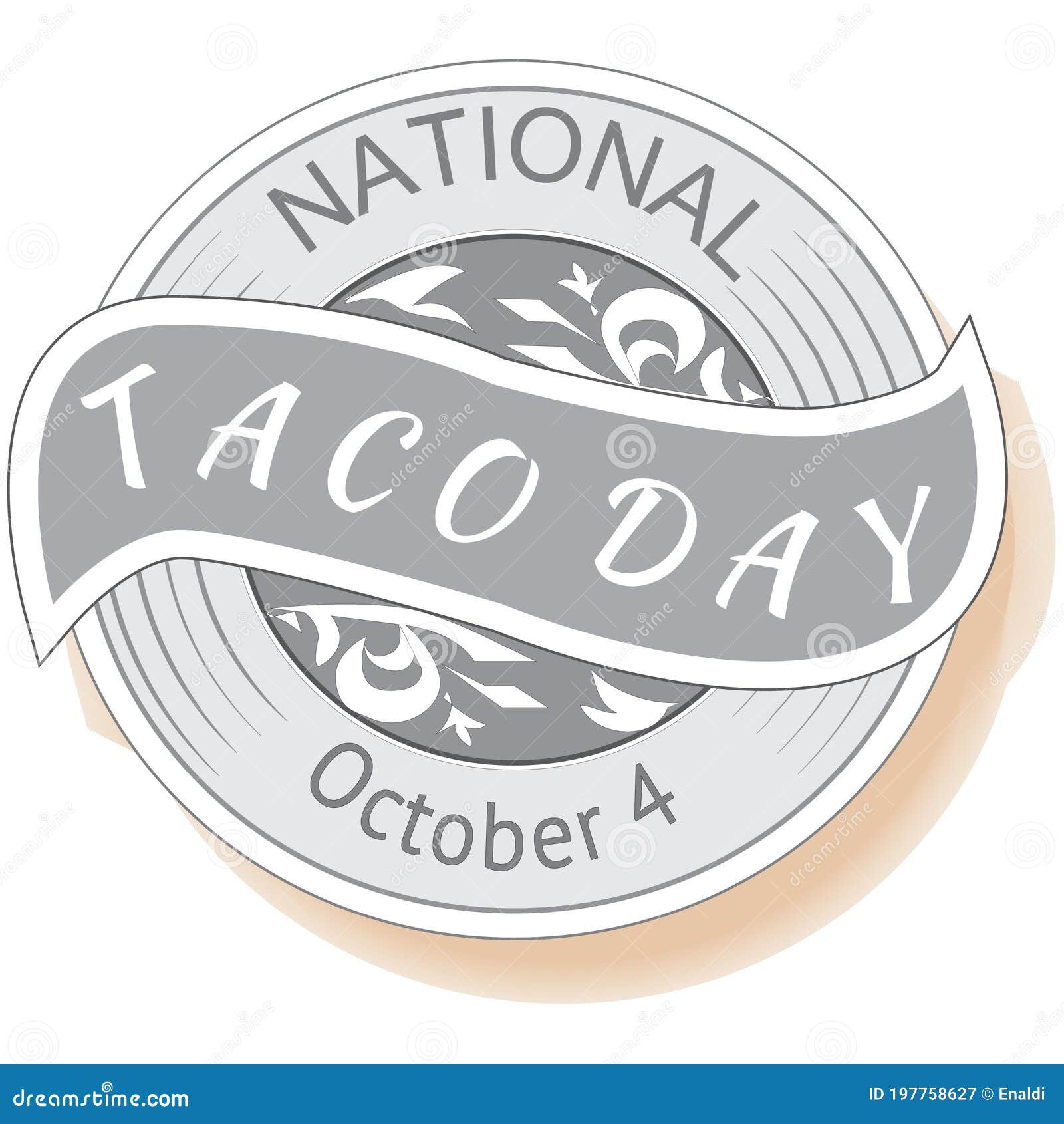 National Taco Day Sign and Stamp Stock Vector - Illustration of ...